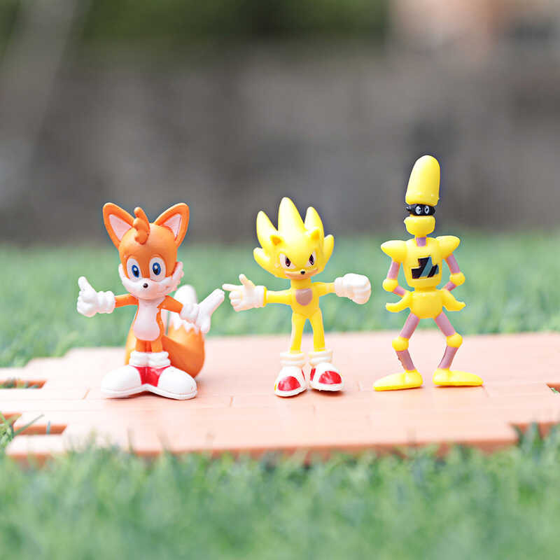 shopee Creative Anime Cartoon 12 Models Super Sonic Mouse Flying Speedy ...