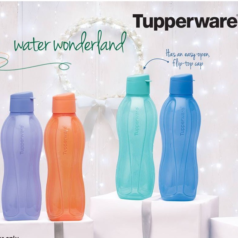 Tupperware 1L Eco Bottle Sipper Seal Water bottle thumbler PAPAYA ...