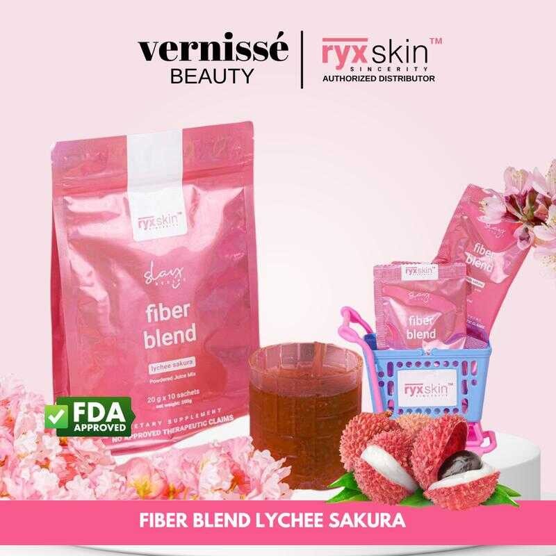 RYX SKIN - FIBER BLEND LYCHEE SAKURA Powdered Juice Mix (20G X 10 ...