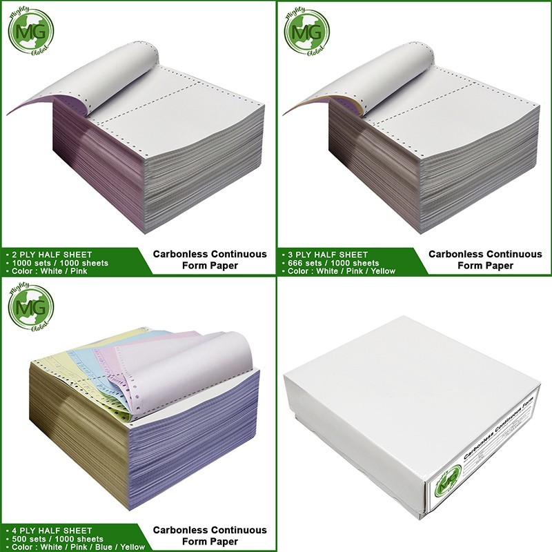 Carbonless Continuous Paper for Dot Matrix Printer 2 Ply 3 Ply 4 Ply ...
