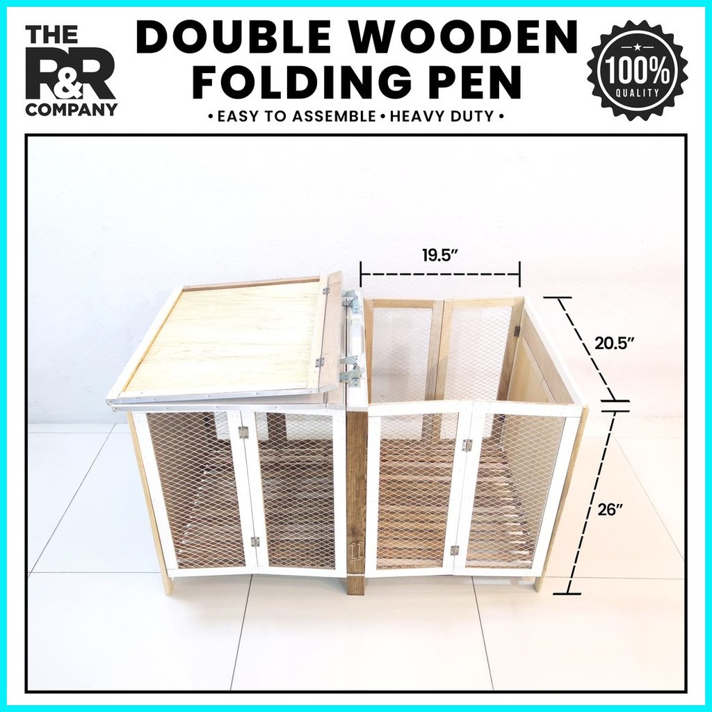 Folding Pen Double Wooden Derby Pen Cage Gamefowl Sabong Cockfight ...