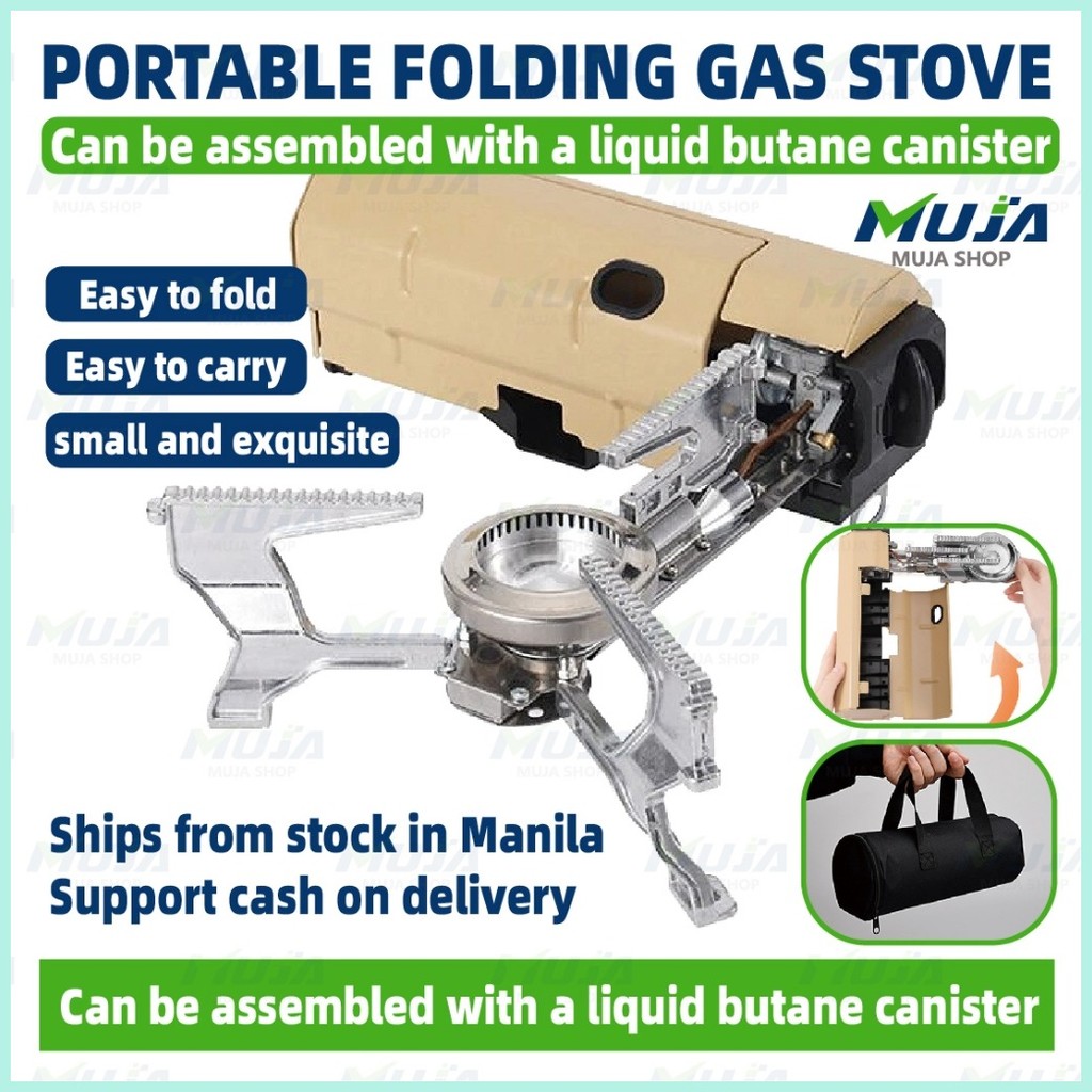 Foldable Cassette Stove Camping Butane Stove Portable with Storage Bag ...