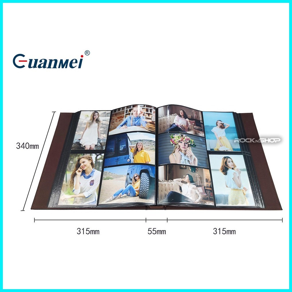 4R / 6-inch / 4x6 Album Holds 600 Photos Leather Cover Binder Wedding ...