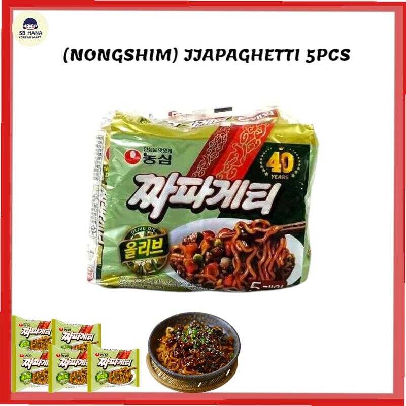 NONGSHIM Jjapaghetti - 5 Pcs. Per Pack 140G X 5, Instant Noodles ...