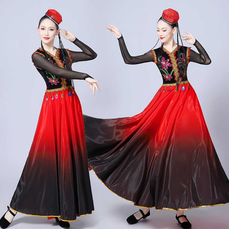 Xinjiang Dance Costume Uyghur Performance Costume Ethnic Minority ...
