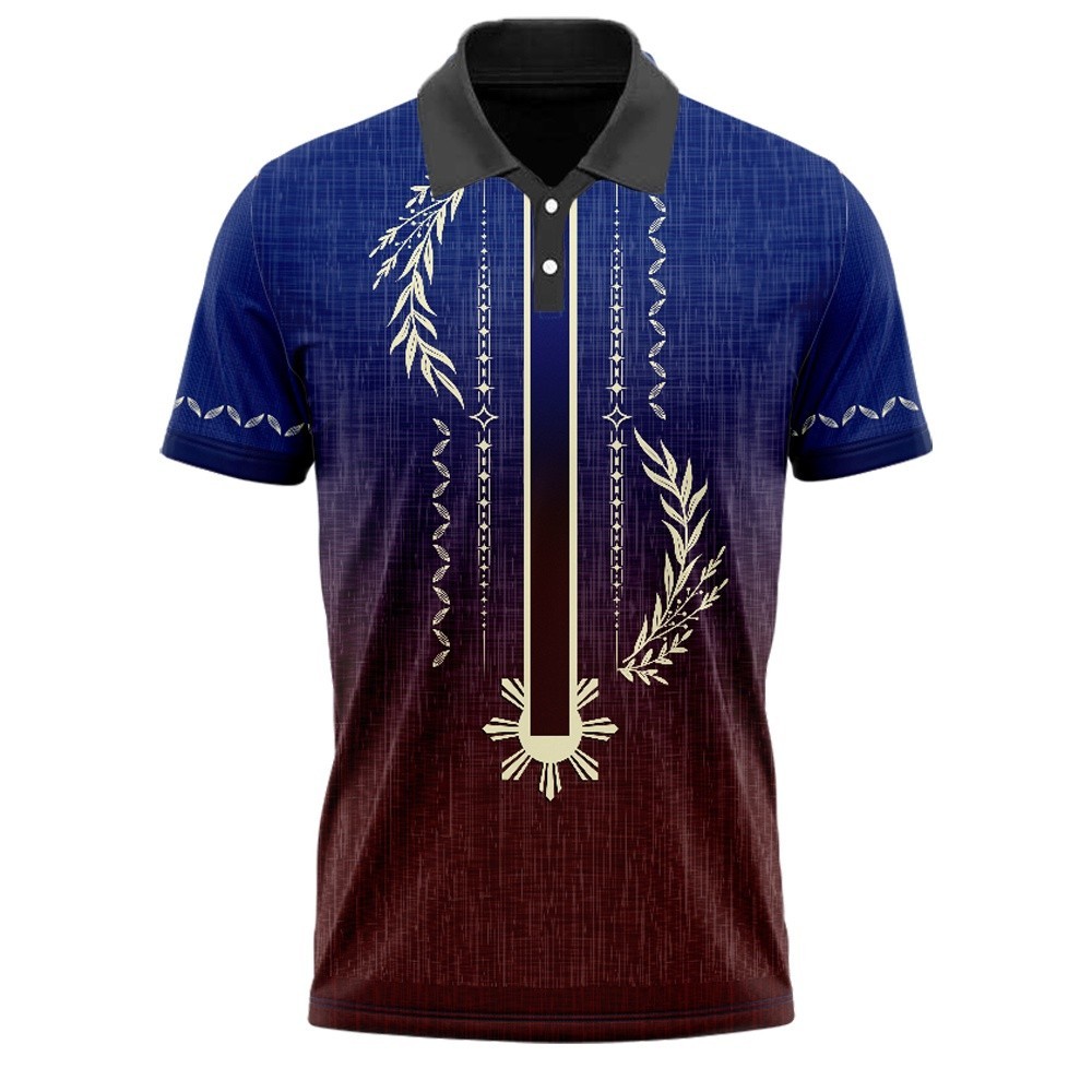 Philippine Modern Barong Polo Shirt- | Shopee Philippines