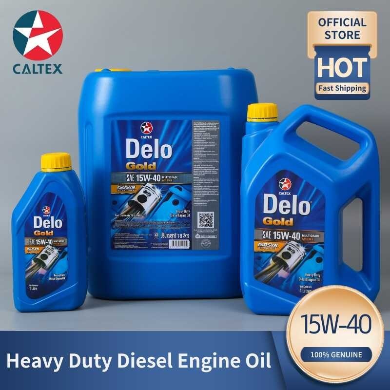 Caltex Delo Gold SAE 15w40 1L & 4L Lube For Motorcycle Fully Synthetic ...