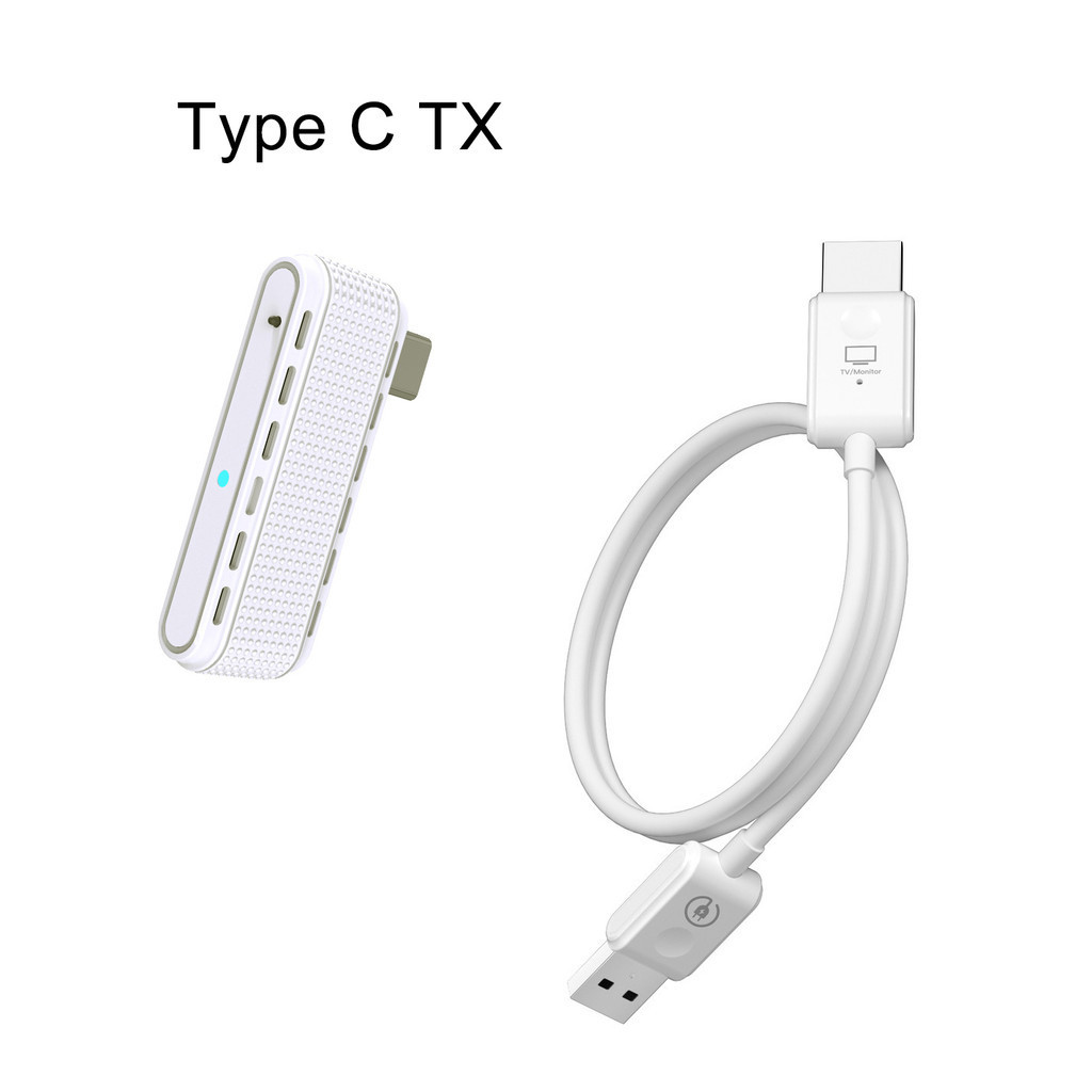 Type C Wireless Display Adapter Cable USB-C To HDMI Video Transmitter ...