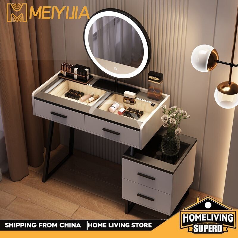 Solid Wood Dressing Table Simple Dressing and Storage Counter ...