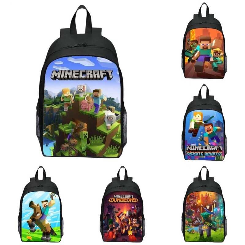 E2 Minecraft Legends School Bag Children's Cartoon 3D Printed Backpack ...