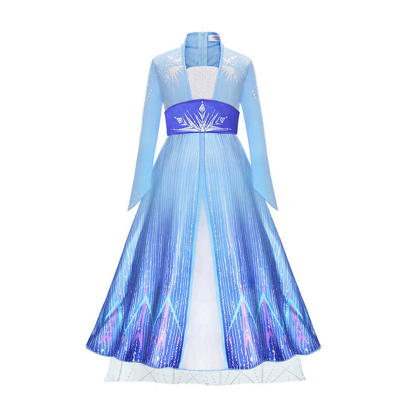 Elsa Anna Frozen Snow Queen Dress Cosplay Costumes For Girls Carnival ...