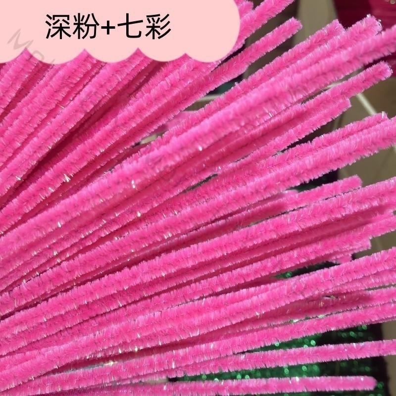 Local stock 100PCS 2024 New Bling Bling Shiny Colorful Pipe cleaner ...