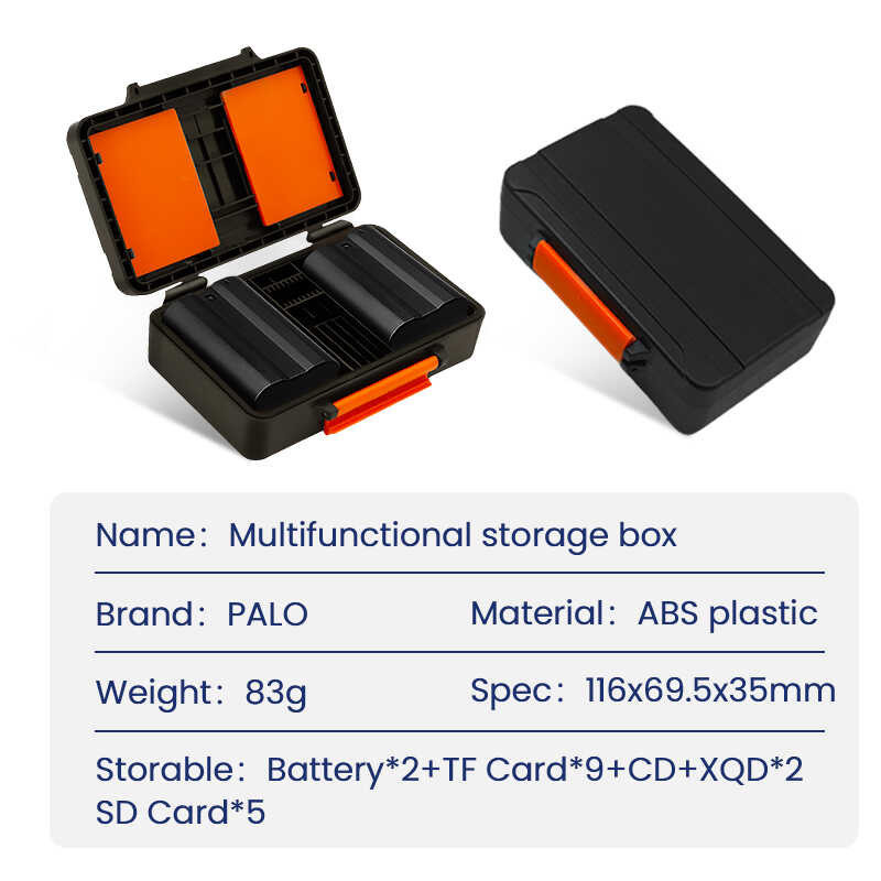 Camera Battery Storage Box, SD Memory Card Case For Canon LP-E6 LP-E8 ...