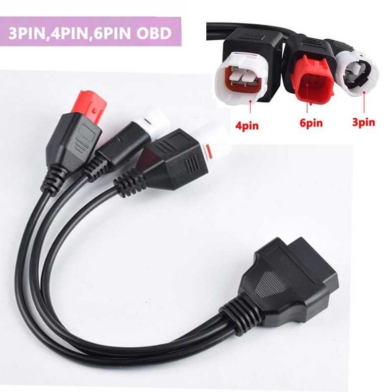 3, 4 , 6 Pin Motorcycle Obd2 Diagnostics Connector Cable For Yamaha ...