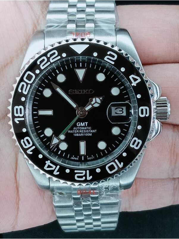 GMT Nh34 Movement Black Custom Build Homage Watch | Shopee Philippines