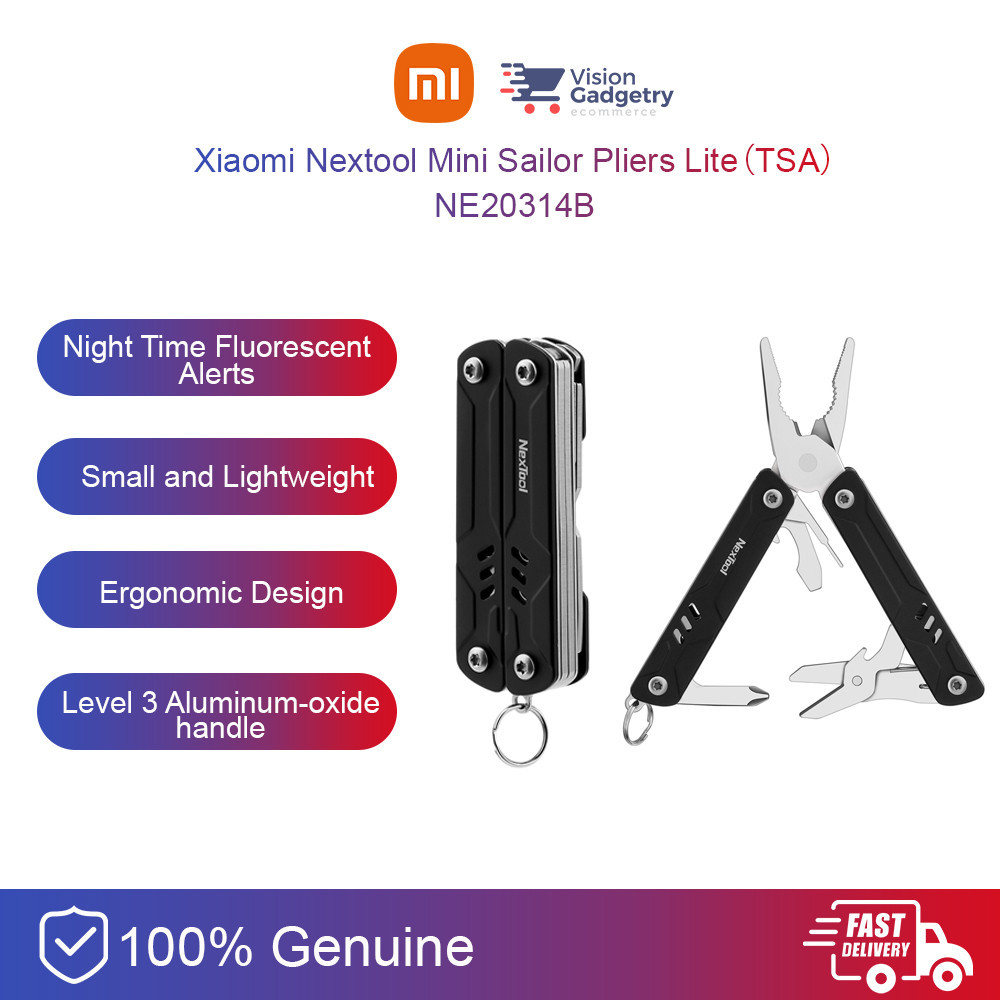 Nextool Mini Sailor Pliers Lite (TSA) Multi Tool NE20314B | Shopee ...