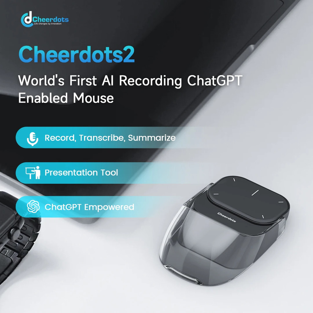 CheerTok Cheerdots 2 Wireless Touchpad All-in-one Pocket AirMouse AI Recording ChatGPT Enabled ...