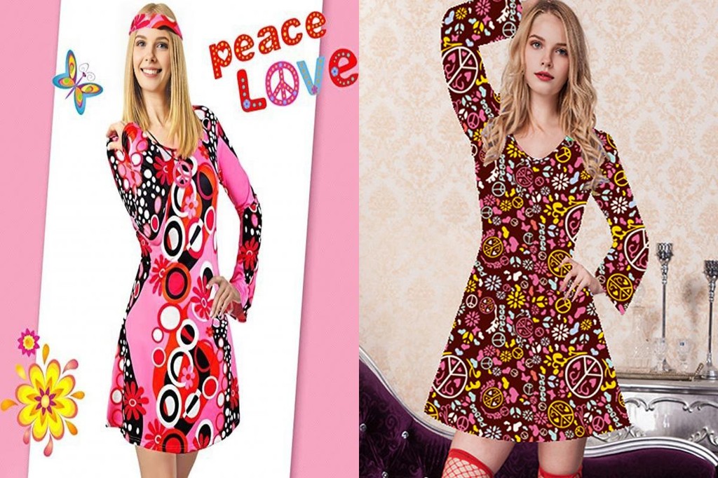 Cor Halloween Cosplay Costume Retro Dress 70s Disco Party Costume Set ...