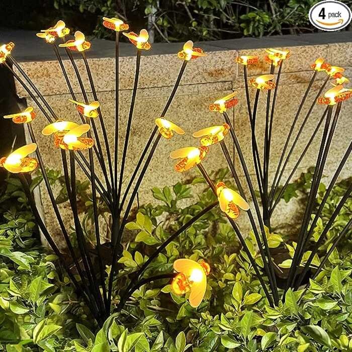 Firefly Starburst Swing Light, 2 Modes Solar Landscape Street Outdoor ...