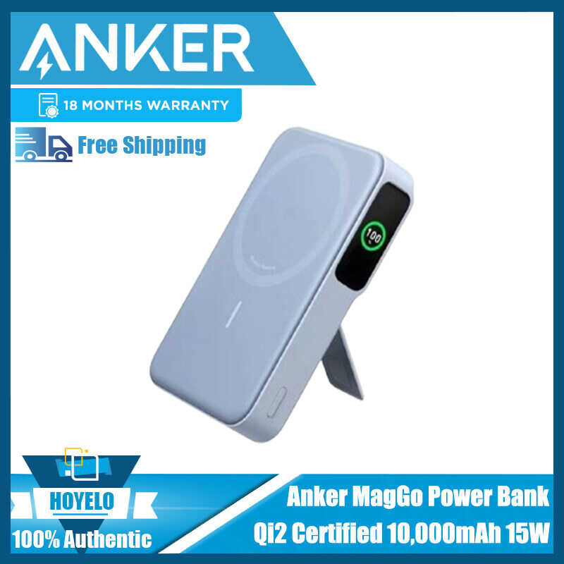 10000Mah Anker Maggo Powerbank, Qi2 Certified 15W Ultra-Fast Magsafe-Compatible Portable Charger ...