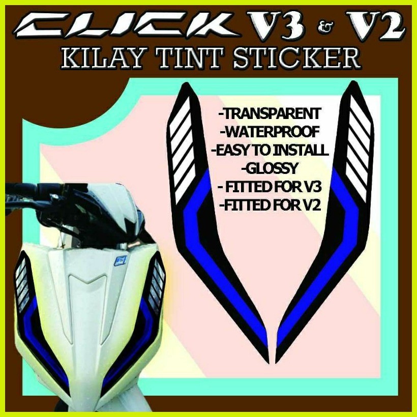 ♀ Kilay tint Onyx design for honda click 125i/150i v2 and V3 honda ...