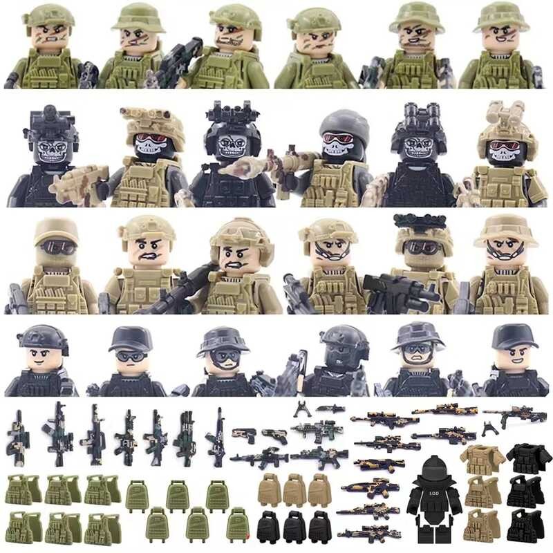 Modern City SWAT Ghost Commando Special Forces Army Soldier Figures ...