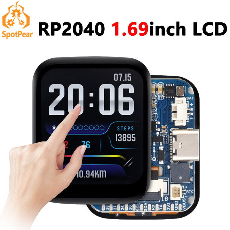 Raspberry Pi Pico RP2040 1.69 inch TouchScreen Round LCD Display With ...