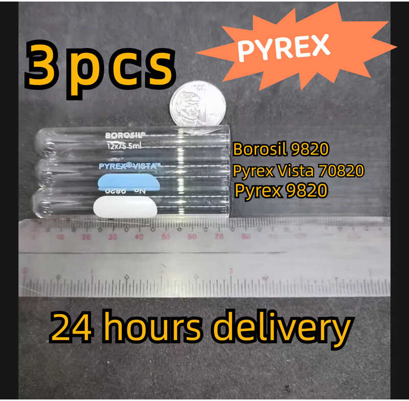 3PCS Original PYREX test tube,borosilicate high temperature resistant ...