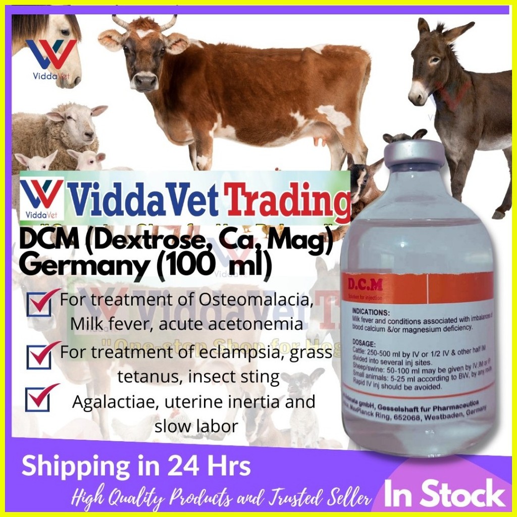 ∆ DCM I.njectable (Dextrose, Calcium, Magnesium) Germanay for animals ...