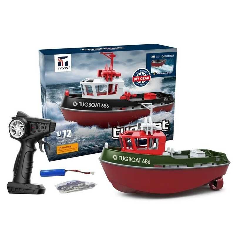 RC 2.4G Boat 1/72 Powerful Dual Motor Long Distance Wireless Power ...