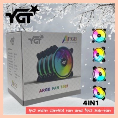 YGT Computer Case PC Cooling 120mm #1262 ARGB Case Fan RGB 120mm 4IN1 | Shopee Philippines