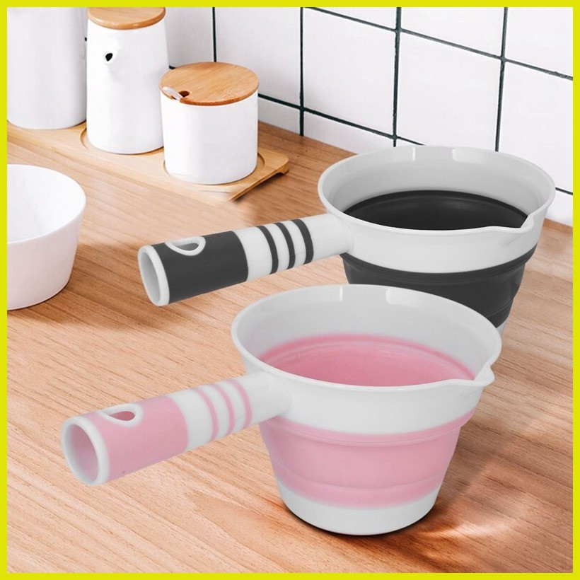 ∆ Multi-purpose Collapsible Water Dipper Silicone Foldable Water Ladle ...