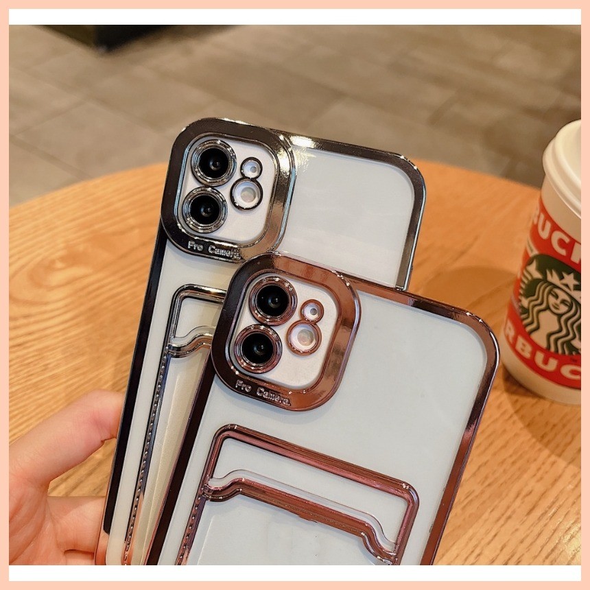 clear card case for infinix Smart 5 plating fashion phone case | Shopee ...