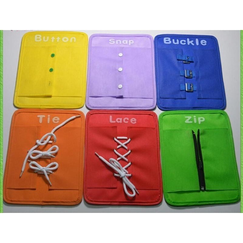 Montessori Dressing Game Basic Dress / life Skill Busy board zip tie ...