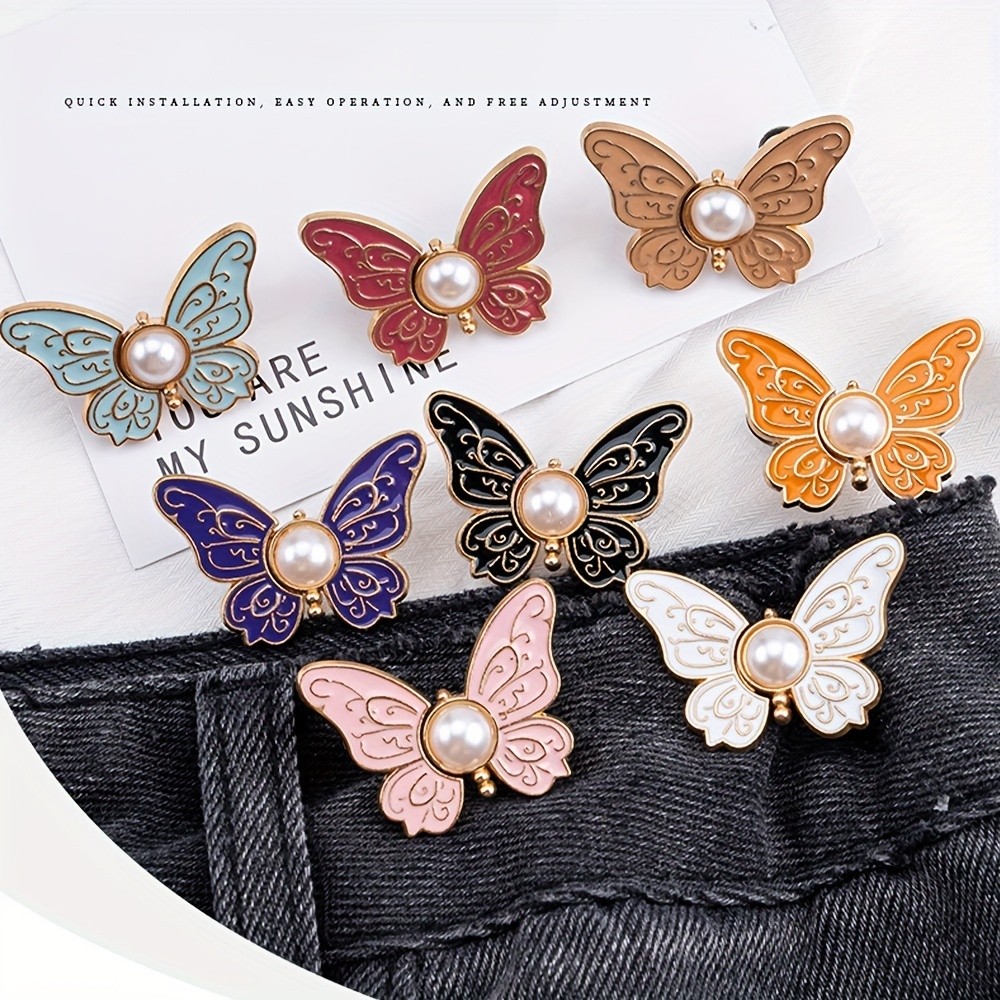 Universal Mix Butterfly Waist Buckle For Women Skirt Jeans Adjustable ...