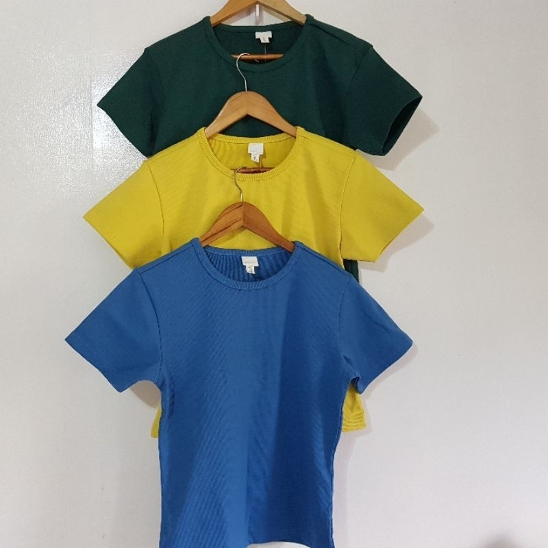 HM Basic Ribbed Full Length Top | Shopee Philippines