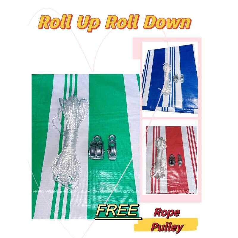 4Ftx6ft Stripe Trapal Lona Tarpaulin Tolda Cover The Sun And Rain, Roll ...