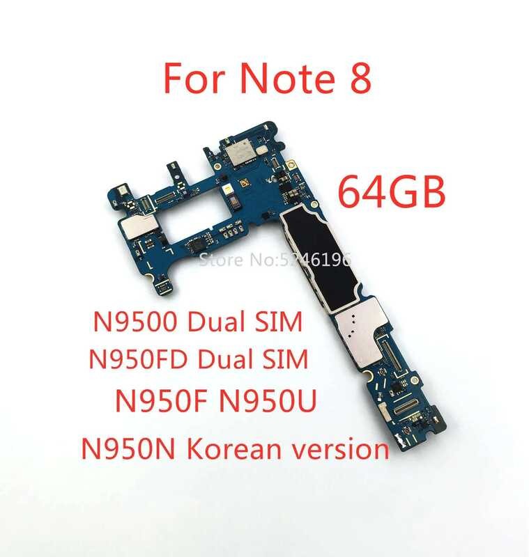 100% 1Pcs Unlocked Motherboard For Samsung Galaxy Note 8 Note8 N9500 ...