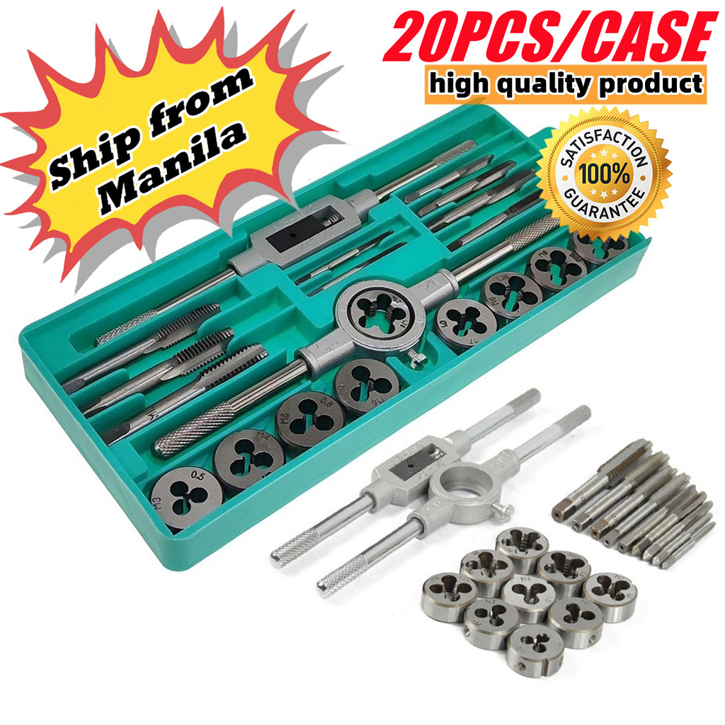 20PCS Hss Drill Bit Tap And Die Hand Top Tap Tool Set Threading ...