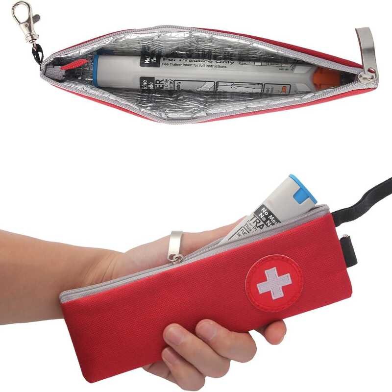 Portable With Buckle Emergency Medical Bag, Epipen Medicine Inhaler ...