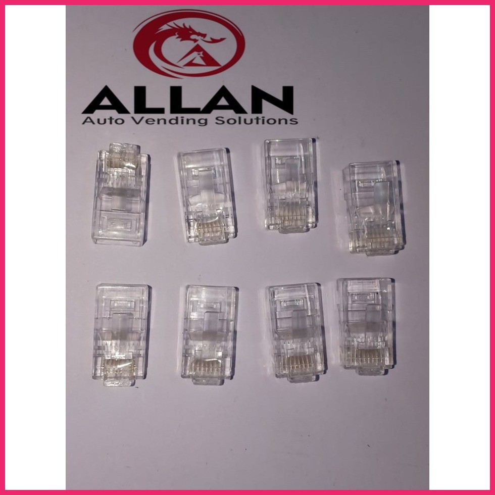 ☂ 10pcs. Allan Cat5e Internet connector RJ45 Ethernet cable LAN network ...
