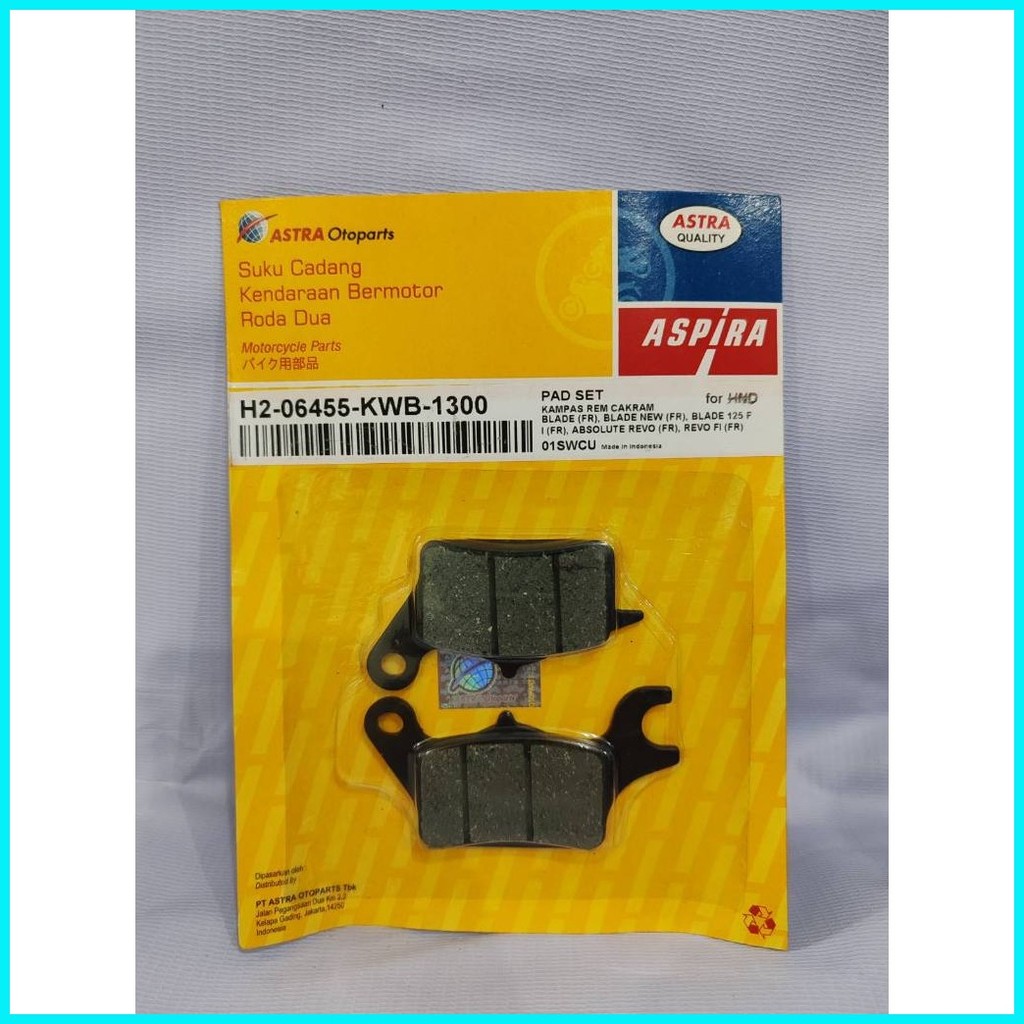 ASPIRA BREAK PAD FOR TRINITY / WAVE DASH / SMASH 115 / XRM 125 / FURY ...