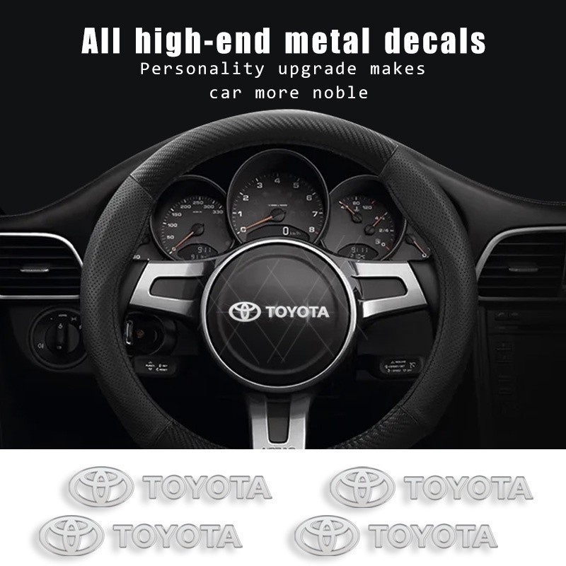 Metal Sticker Waterproof Toyota Logo Pattern for Toyota Vios Crown ...