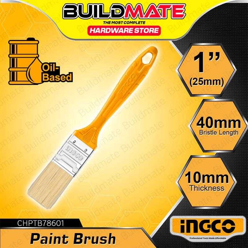 BUILDMATE Ingco Utility Paint Brush 1" (25Mm) Oil Based Wall Painting ...