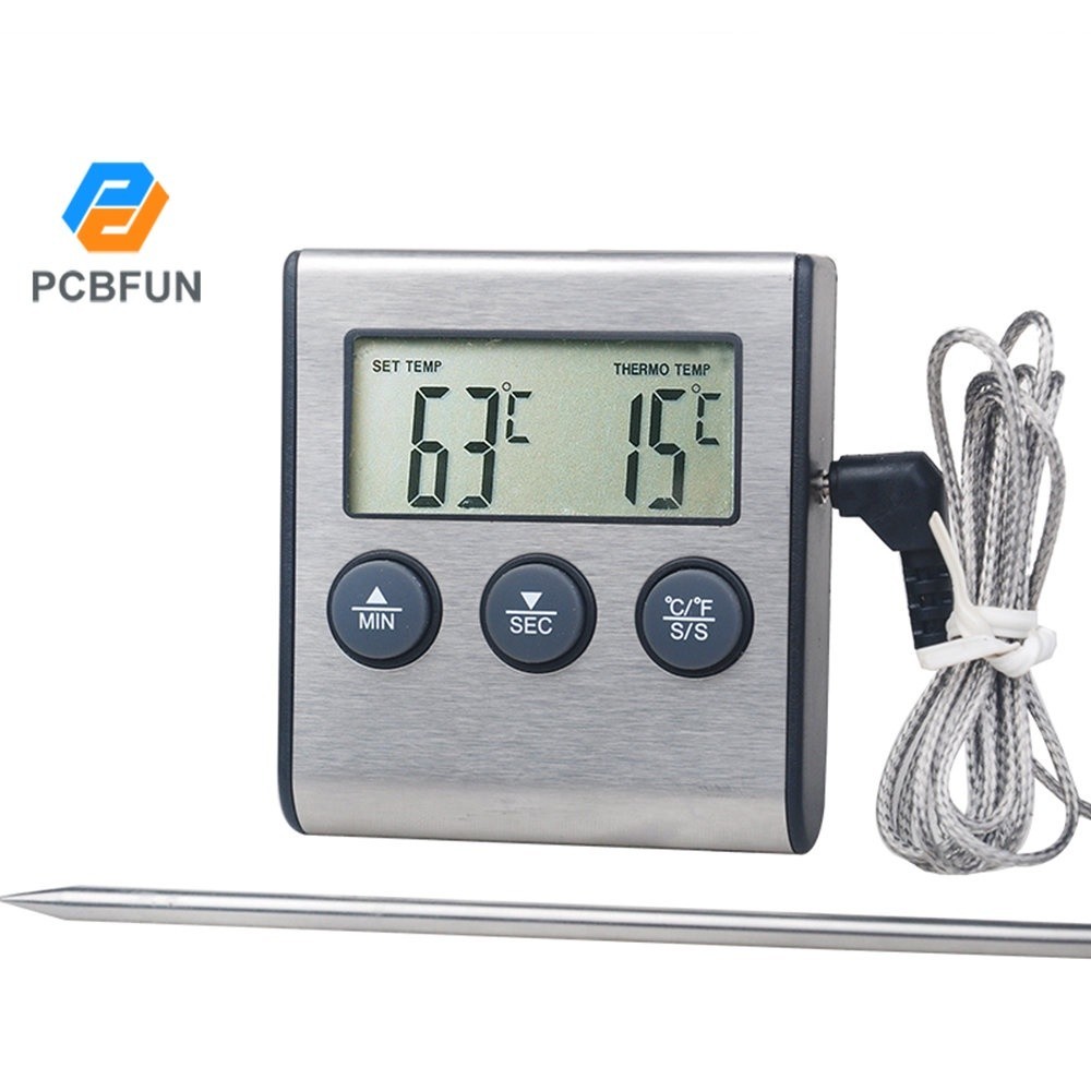 Pcbfun TP700 Probe Cooking Thermometer Timer Meat Food Temperature ...