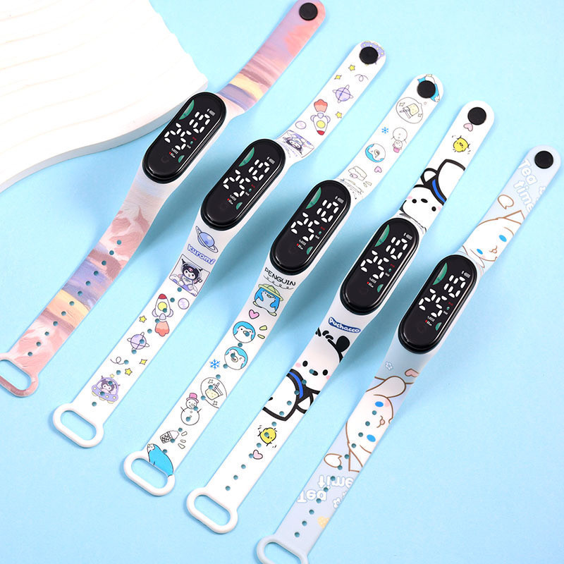 Kegllect Sanrio Hello Kitty Kids Digital Watch Cartoon Children`s LED ...