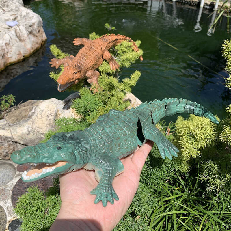 Realistic RC Crocodile Pool Lake Toys For Waterproof Remote Control ...