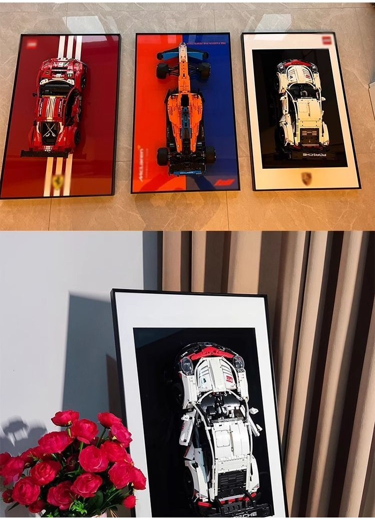 Compatible with Lego Wall Building Blocks Display Photo Frame Porsche ...