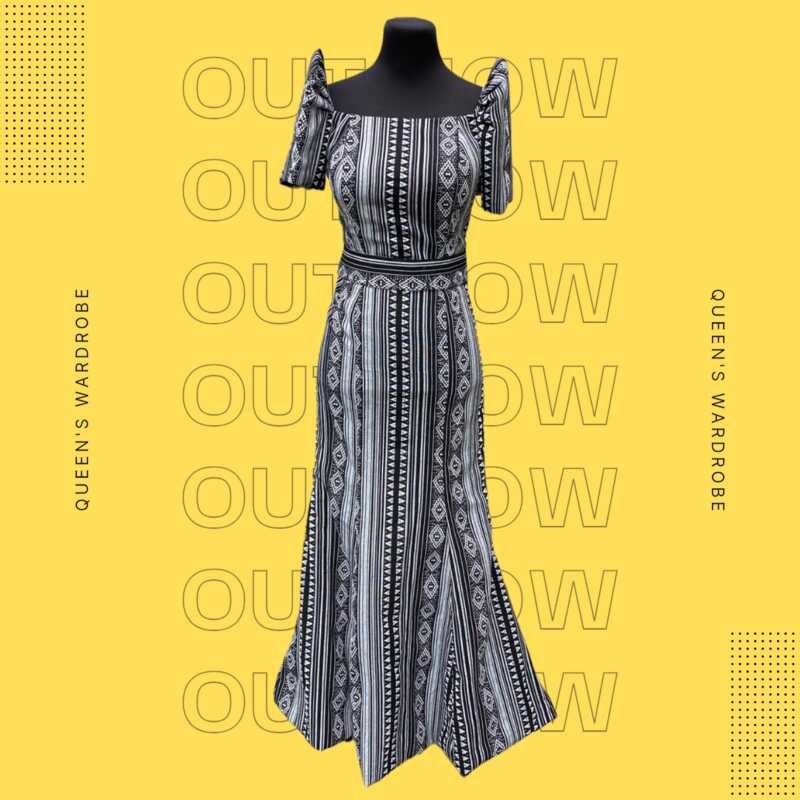 Filipiniana Inabel Serpentina (Black Ethnic Design) | Shopee Philippines