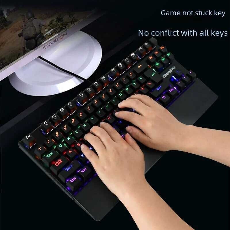 Shaft K28 Blue nical Keyboard 87 Keys Colorful Glowing E- Sports Game ...